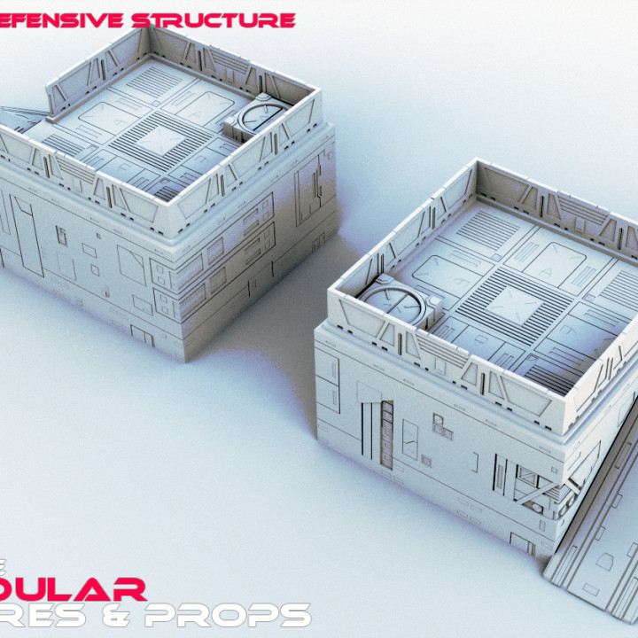 3D Printable Scifi Modular Structures and Props by Project Mobius