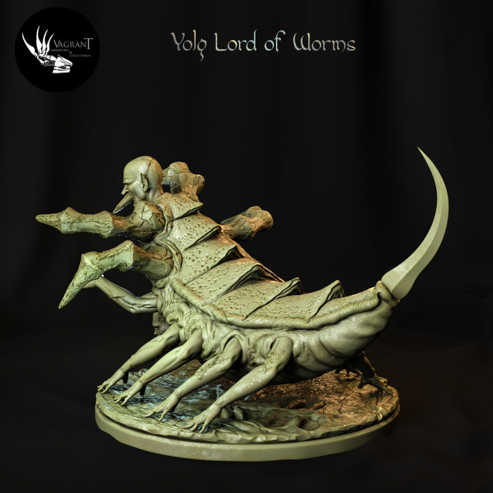 3D Printable Yolg Lord of Worms by Vagrant Miniatures