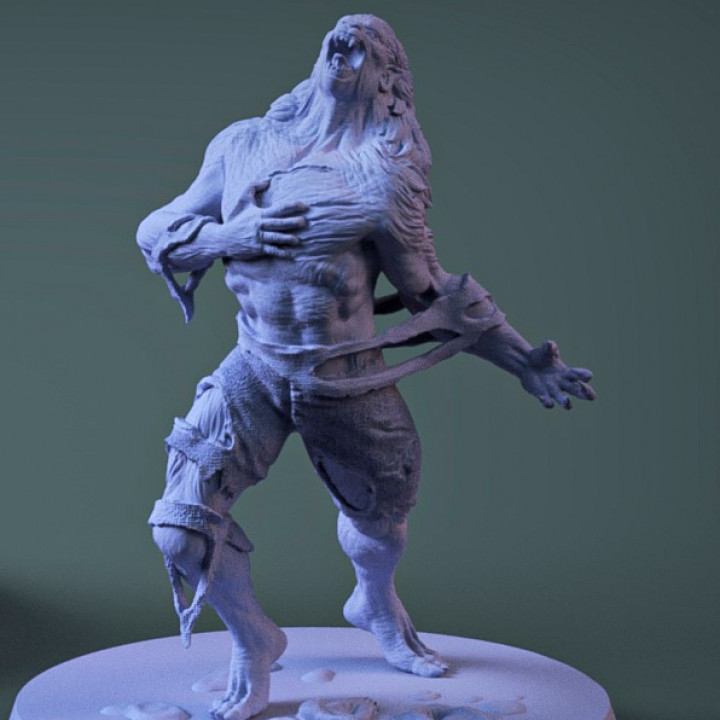 3D Printable Human-werewolf Transforming by Imp3dsion