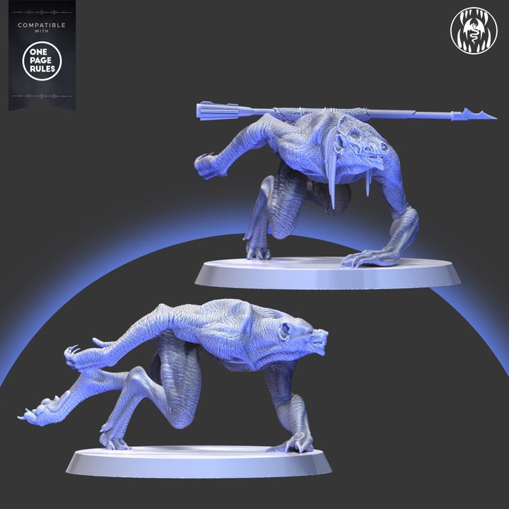 3D Printable Assassin Skinny Predator Werewolf 2 versions by Imp3dsion
