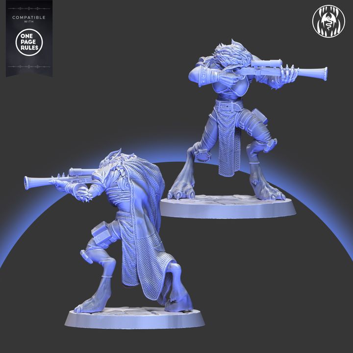 3D Printable Werewolf Hunter (2 versions) by Imp3dsion