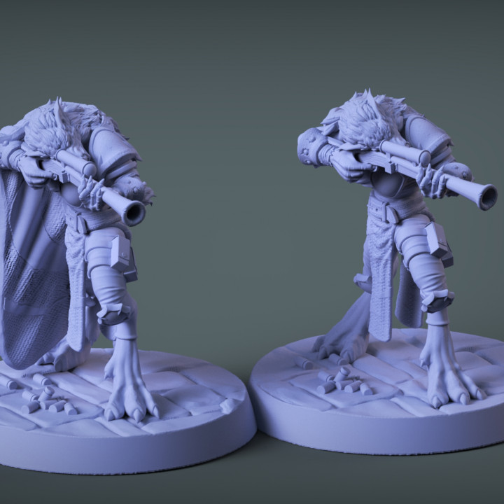 3D Printable Werewolf Hunter (2 versions) by Imp3dsion