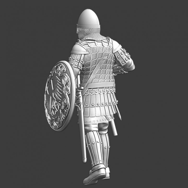 3D Printable Medieval Varangian guard - walking with axe by Northern ...