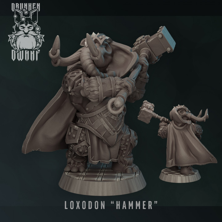 3D Printable Loxodon "hammer" by DrunkenDwarf