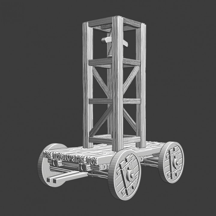 3D Printable Medieval wagon with bell tower - Martinella by Northern ...
