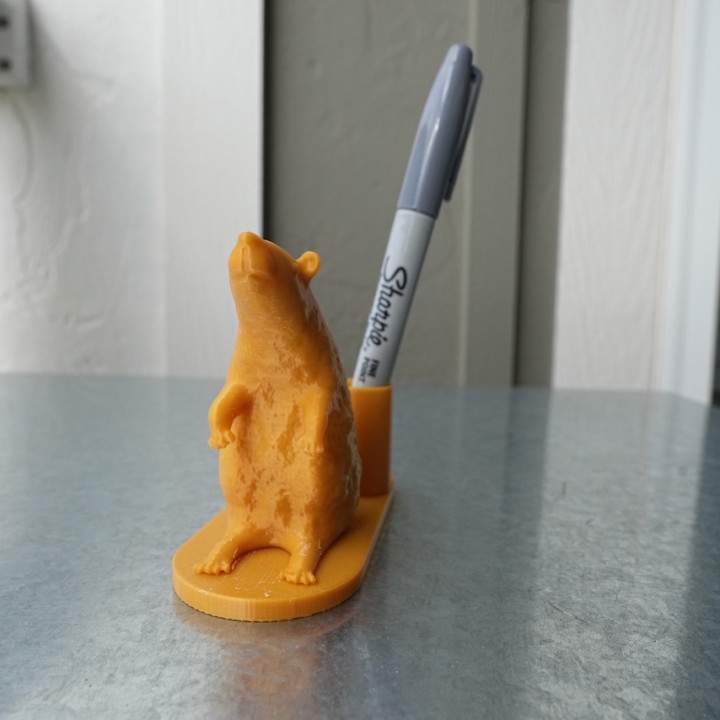 3D Printable Rat pen holder by Philippe Barreaud