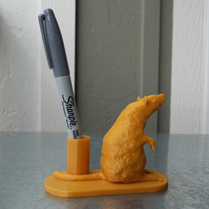 3D Printable Rat pen holder by Philippe Barreaud