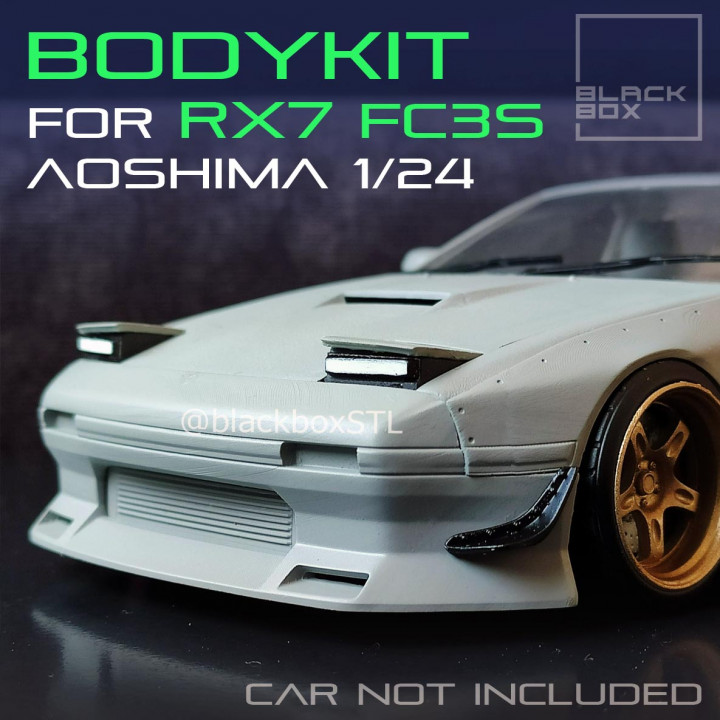 3D Printable BODYKIT For RX7 FC3 Aoshima 1-24th modelkit by black-box ...