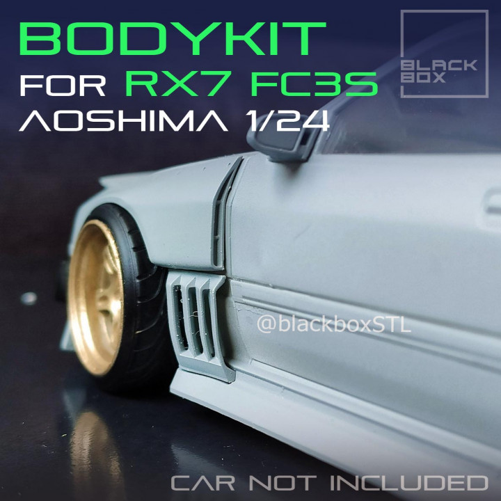 3D Printable BODYKIT For RX7 FC3 Aoshima 1-24th modelkit by black-box ...