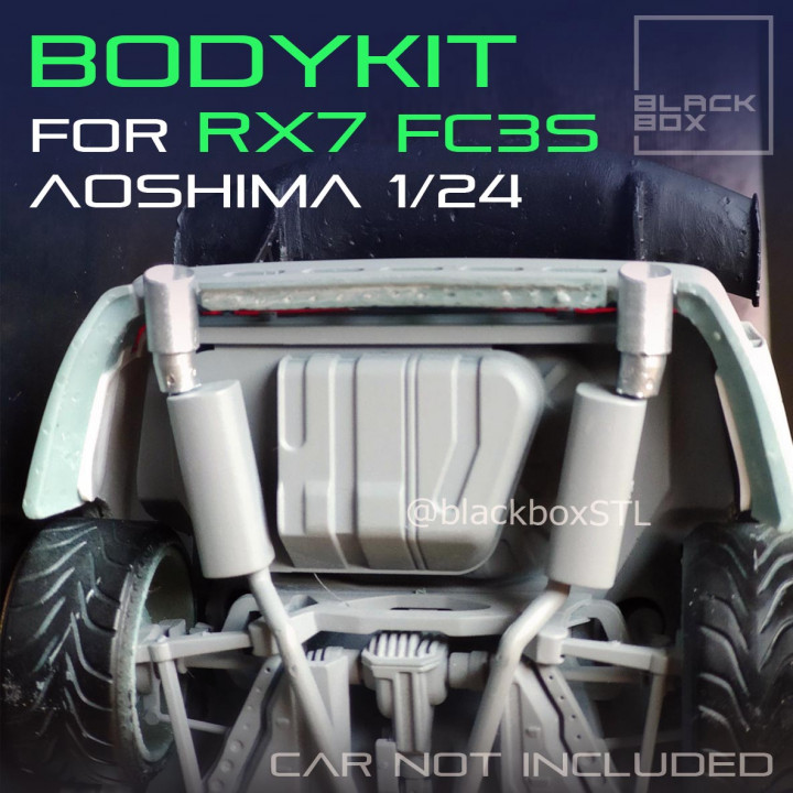 3D Printable BODYKIT For RX7 FC3 Aoshima 1-24th modelkit by black-box ...