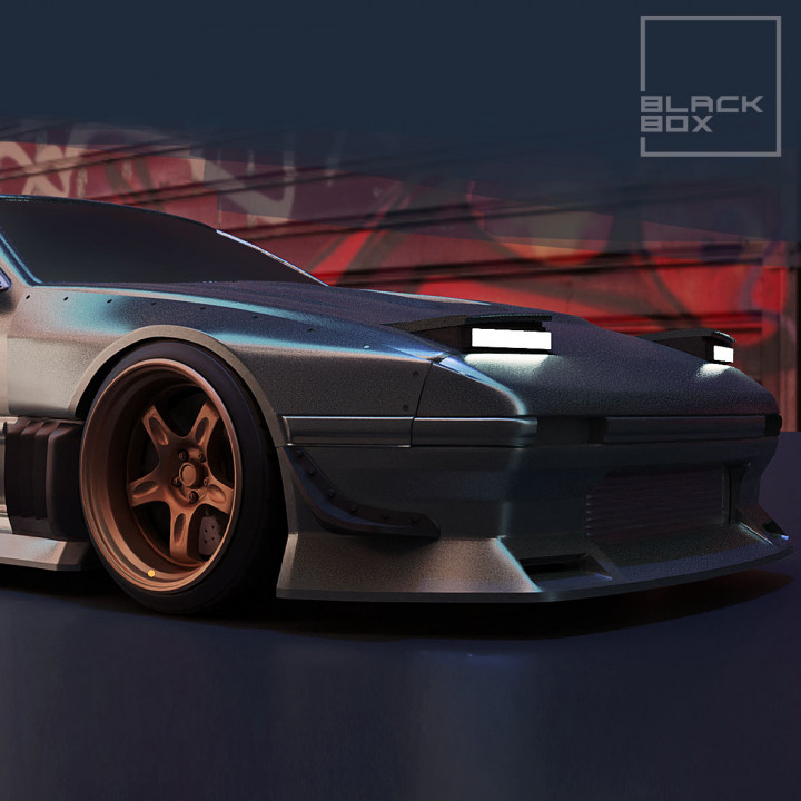 3D Printable BODYKIT For RX7 FC3 Aoshima 1-24th modelkit by black-box ...