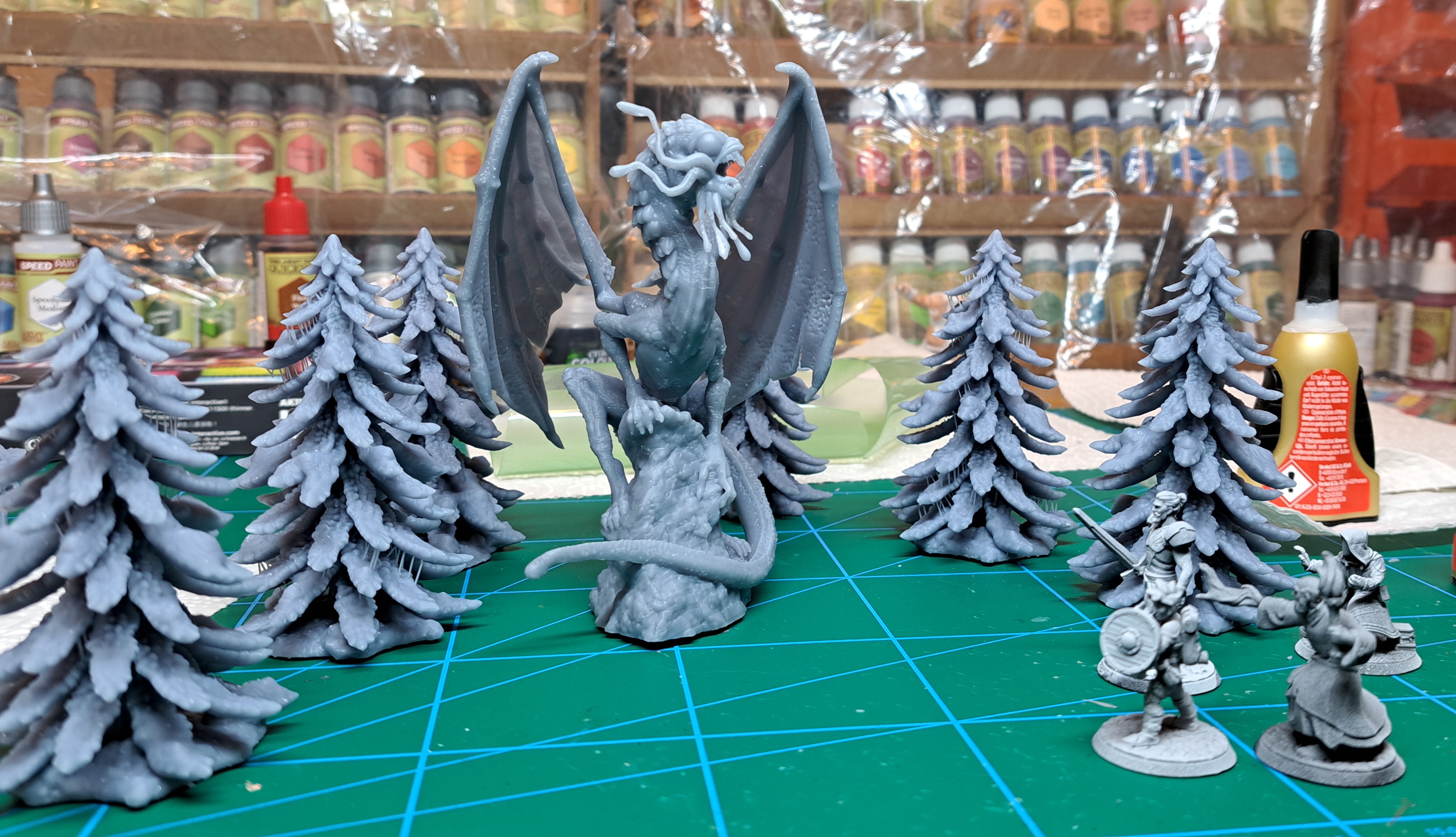 3D Printable Jabberwock Dragon Climbing / Magical Drake / Legendary ...
