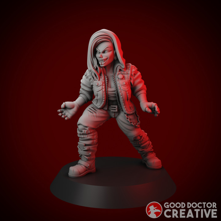 3D Printable Modern Punk Vampire - Female by Good Doctor Creative