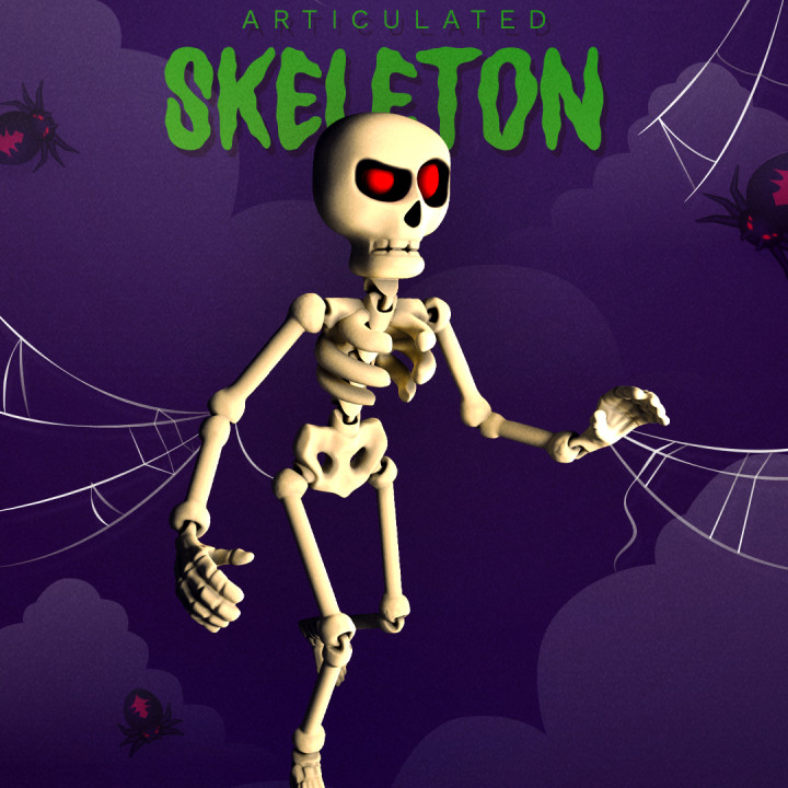 3D Printable Articulated Skeleton by Stlflix