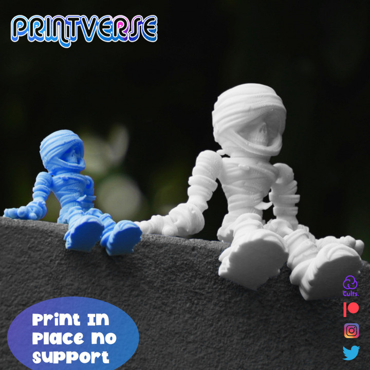 3D Printable Flexy Mummy Print In Place by Printverse