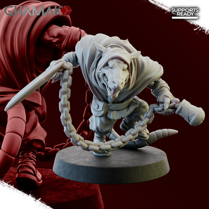 3D Printable Ninja Rats by Ghamak