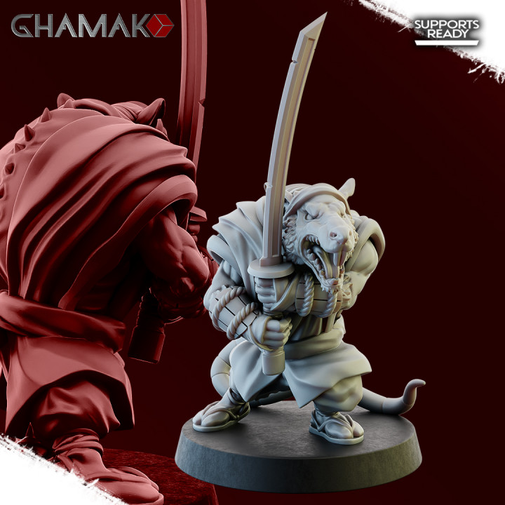 3D Printable Ninja Rats by Ghamak