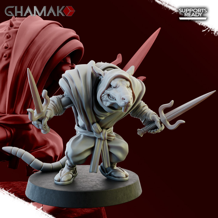 3D Printable Ninja Rats by Ghamak