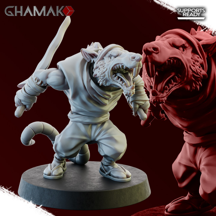 3D Printable Ninja Rats by Ghamak