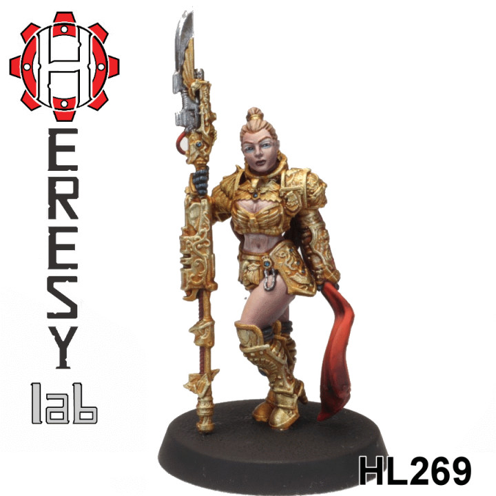 3D Printable HL269 - Heresylab - SciFi Female PinUp Custodes of the ...