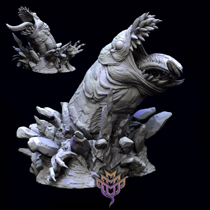 3D Printable Chompilisk (All 2 poses) by Mini Monster Mayhem