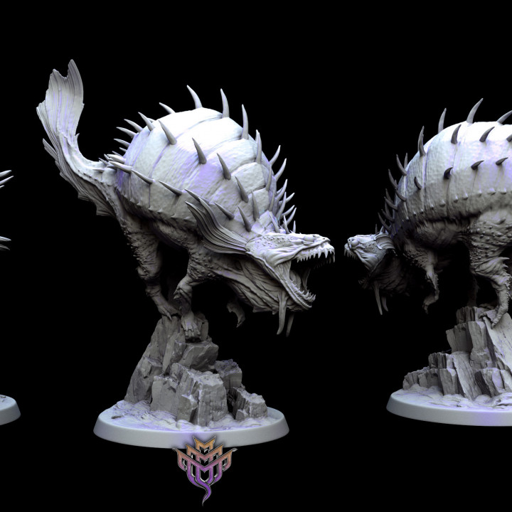 3D Printable Gangly Puffer (pose 1 of 2) by Mini Monster Mayhem