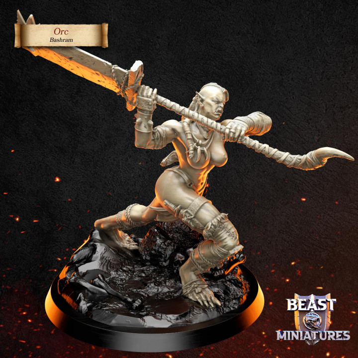 3D Printable Female Orc Urzul by Beast Miniatures