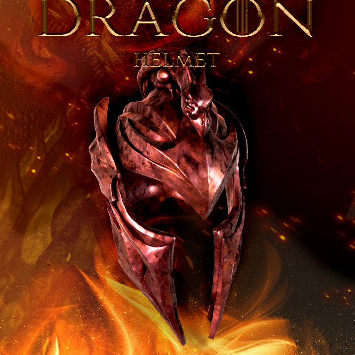 3D Printable Dragon Helmet by Stlflix