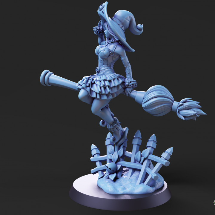 3D Printable Witch Elf Pose 1 - 2 Variants and Pinup by PSMiniatures