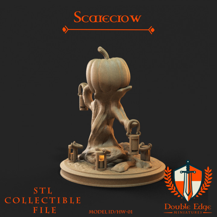 3D Printable Scarecrow by Double Edge Miniatures