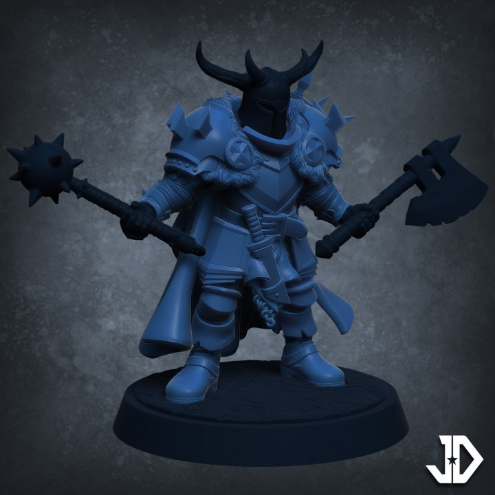 3D Printable Warrior of Chaos - A - Berserk warrior - Pre-Supported by ...