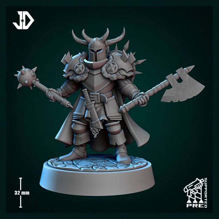 3D Printable Warrior of Chaos - A - Berserk warrior - Pre-Supported by ...