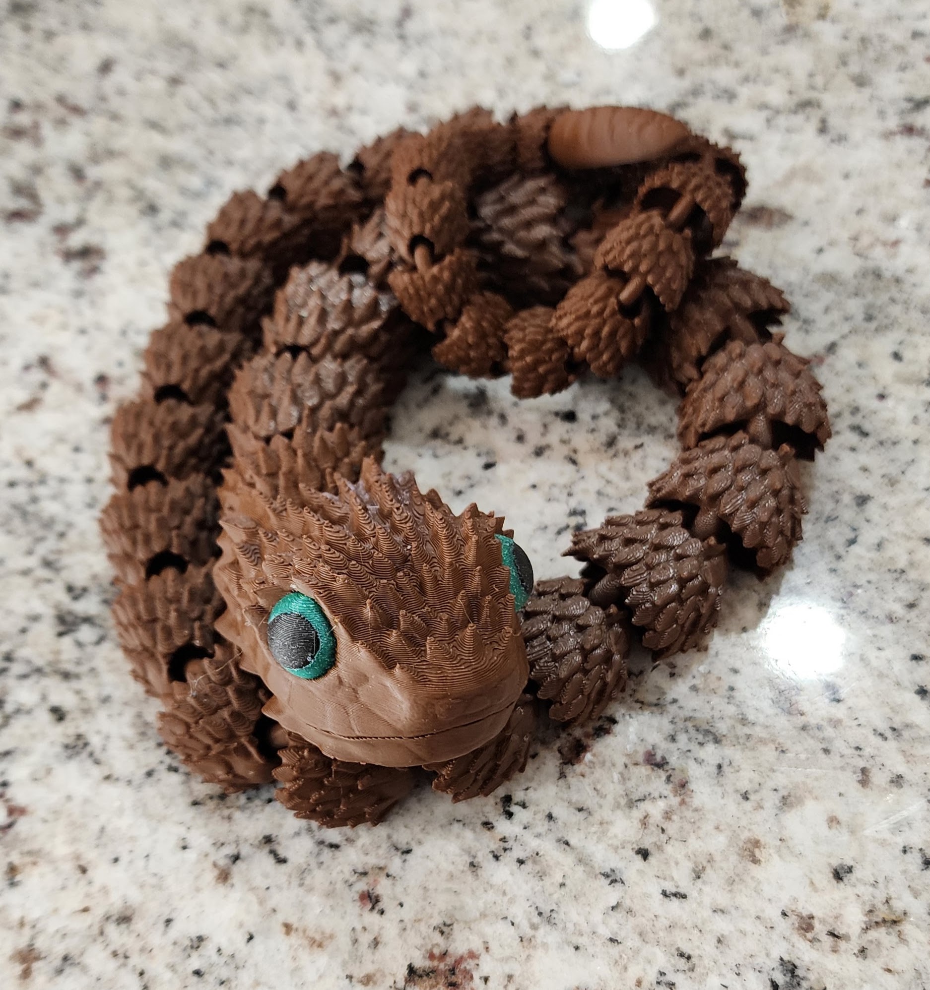 3D Printable ARTICULATED SNAKE #001 by Torua3D