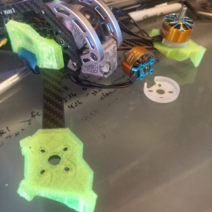 3D Printable Printable fpv drone motor skirt by PapamidnightFPV