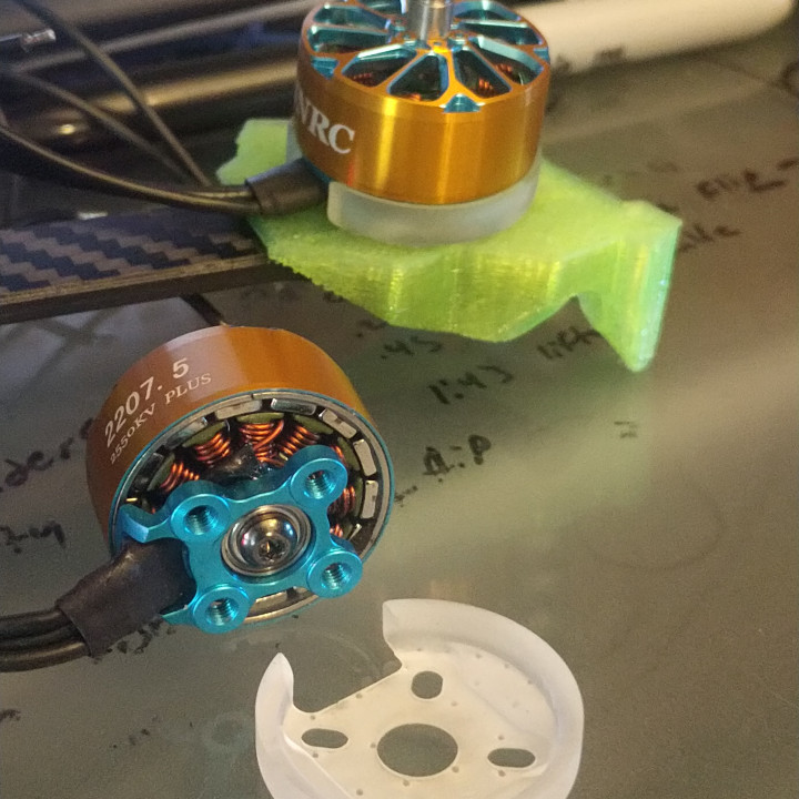 3D Printable Printable fpv drone motor skirt by PapamidnightFPV