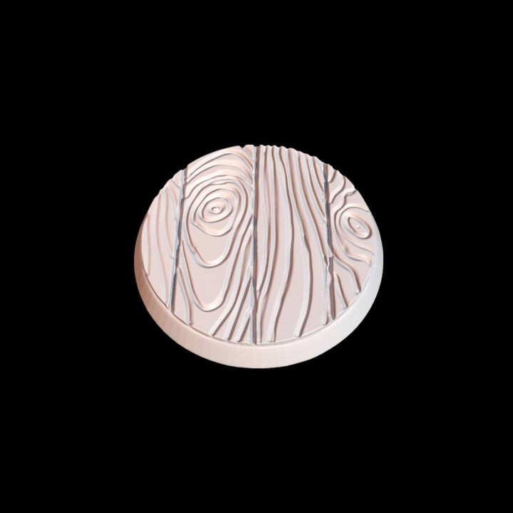 3D Printable Wooden Bases 25 mm by MNP Sculpt