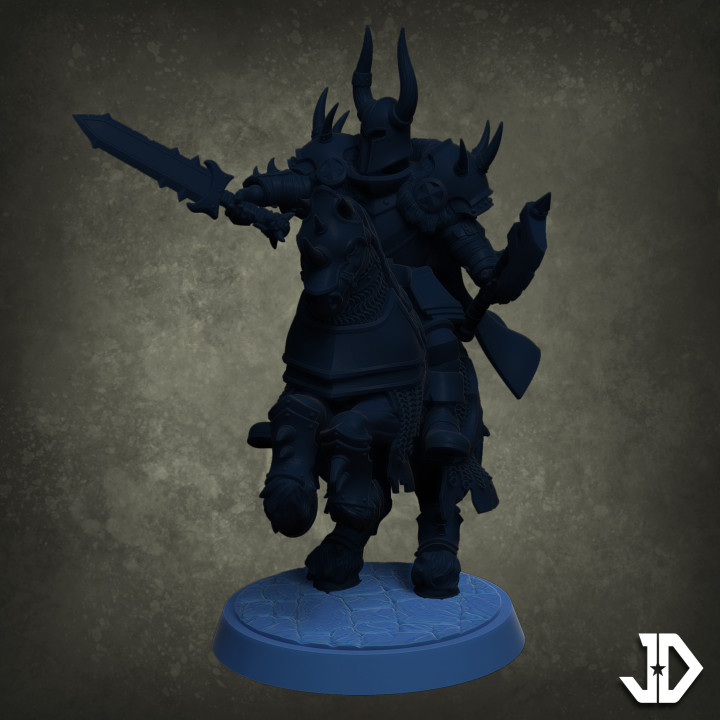 3D Printable Chaos Rider - D - squad leader by JD miniatures
