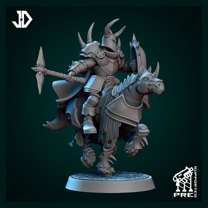3D Printable Chaos Rider - A - Rider with warpickaxe and shield - Pre ...