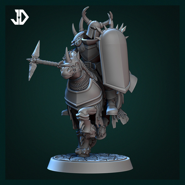 3D Printable Chaos Rider - A - Rider with warpickaxe and shield - Pre ...