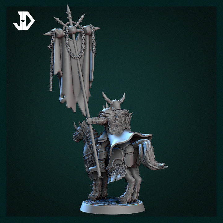 3D Printable Chaos Rider - E - Standard bearer rider - Pre-supported by ...
