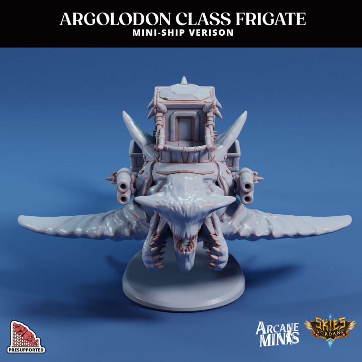3D Printable Argolodon Frigate - Mini Ship by Sordane Publishing