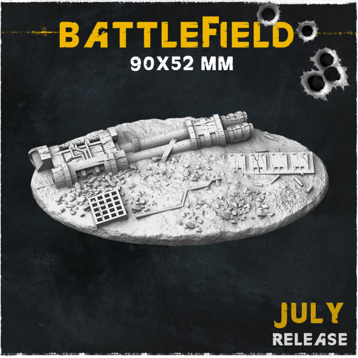 3D Printable Battlefield - Bases & Toppers (Big Set) by Zabavka Workshop