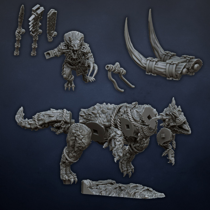 3D Printable Carnosaur by Dragon's Lake Miniaturas