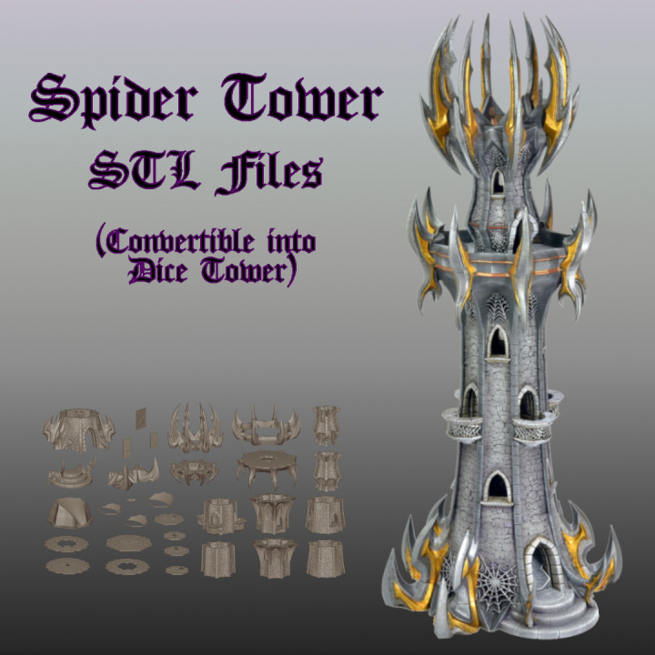 3D Printable Spider Tower Complete by Dani Amengual