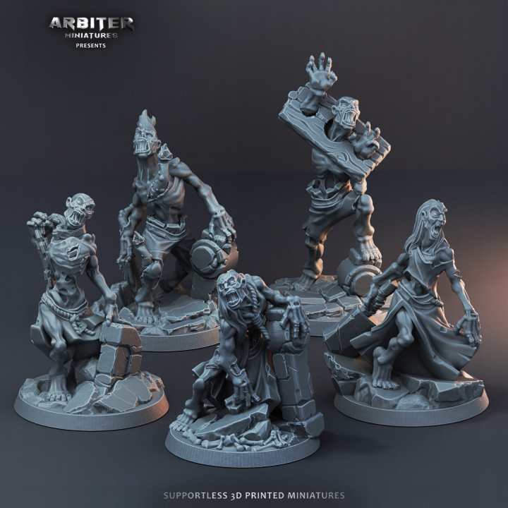 3D Printable Zombies (Legion of the Dead, Part 2) by Arbiter Miniatures ...