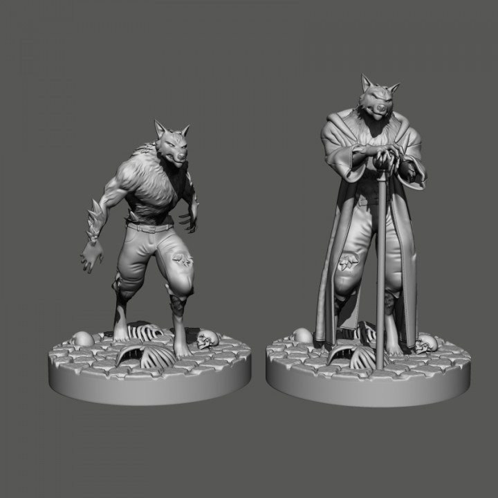 3D Printable Werewolf Boss and Minion by Michael Rembert