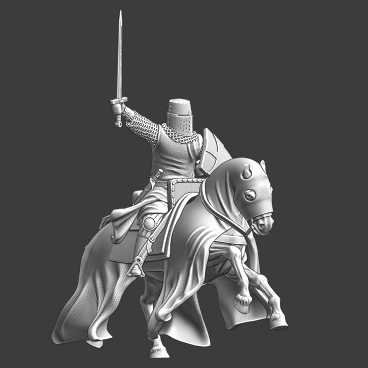 3D Printable Medieval Mounted Templar Knight by Northern Crusades ...