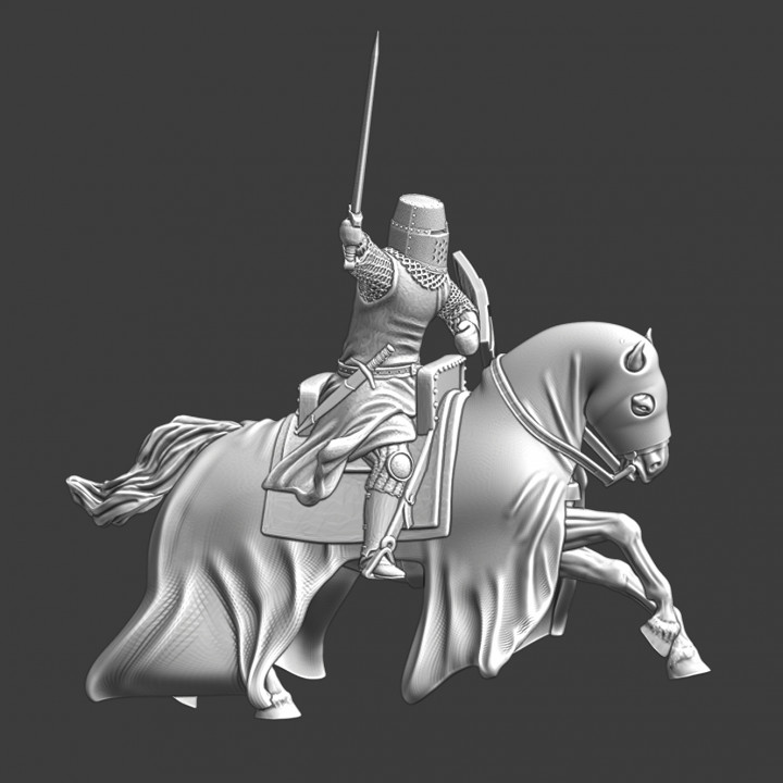 3D Printable Medieval Mounted Templar Knight by Northern Crusades ...