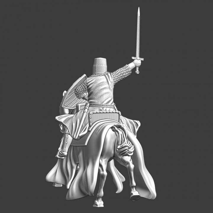 3D Printable Medieval Mounted Templar Knight by Northern Crusades ...