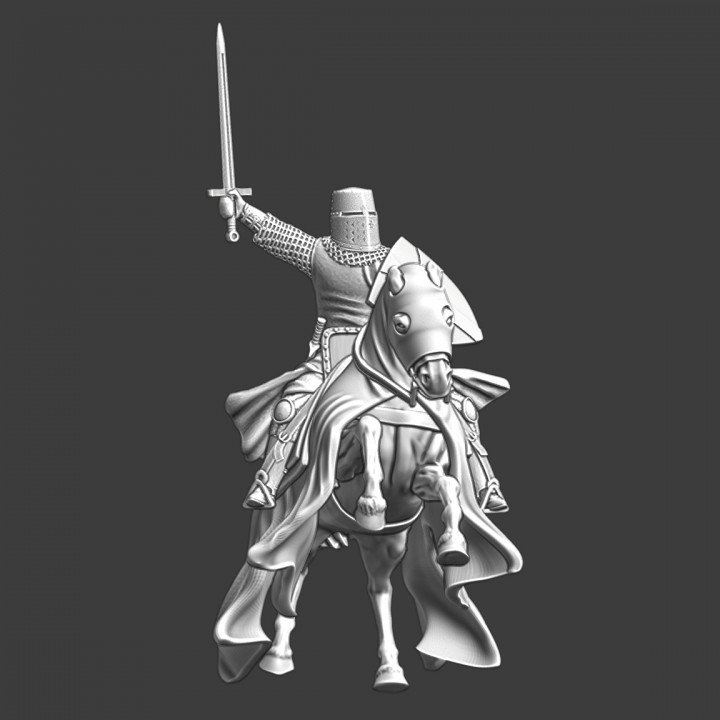 3D Printable Medieval Mounted Templar Knight by Northern Crusades ...